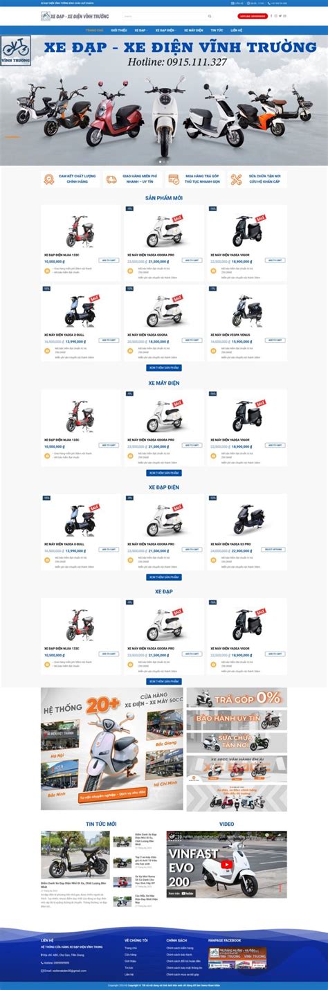 Source Code Mẫu Website Bán Xe điện 1 Chuẩn đẹp 2025 Themevip Source Code Mẫu Website Chất Mà Rẻ