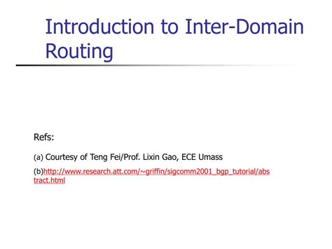 Ppt Introduction To Inter Domain Routing Powerpoint Presentation Free Download Id 873725