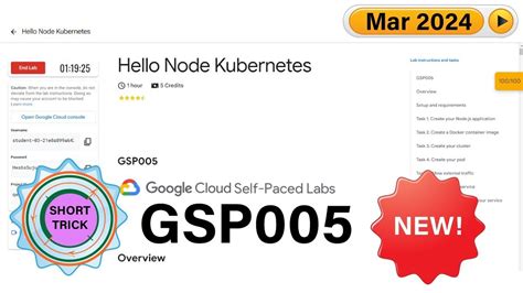 New 2024 Hello Node Kubernetes Gsp005 Qwiklabs Short Trick Arcade Youtube