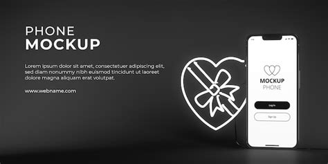 Premium PSD Dating App Concept With Smartphone Mockup