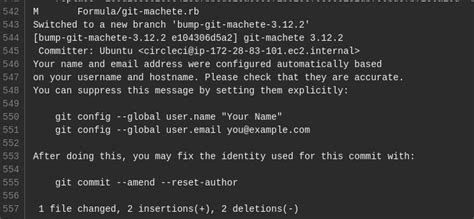 Set Userandemail For The Commit Done By `brew Bump Formula Pr` · Issue