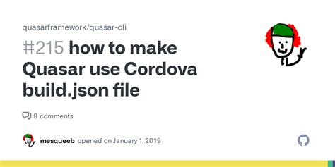 How To Make Quasar Use Cordova Buildjson File · Issue 215
