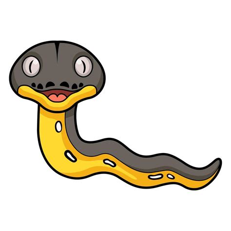 Cute Platinum Titanium Reticulated Python Cartoon 22784483 Vector Art