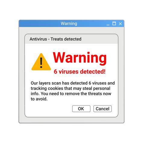 Malware Popup Notification Danger Banner On Computer 48789993 Vector Art At Vecteezy