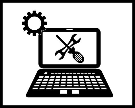 Computer Repair Icon In Black Colors 15520868 Vector Art At Vecteezy