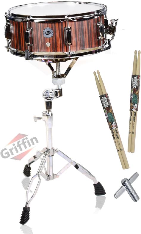 Snare Drum Set By Griffin Includes Snare Stand 2 Pairs