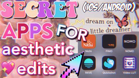 Secret Apps For Aesthetic Edits 🌸 Ios Android Youtube
