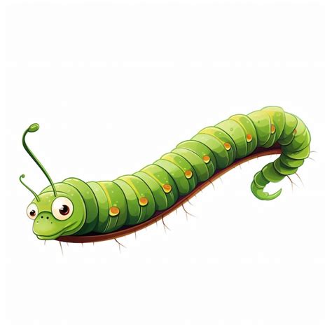 Premium Photo Caterpillar Clip Art Isolated On White Background