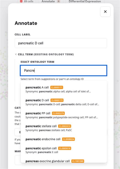 Creating A New Cell Annotation Set Cap