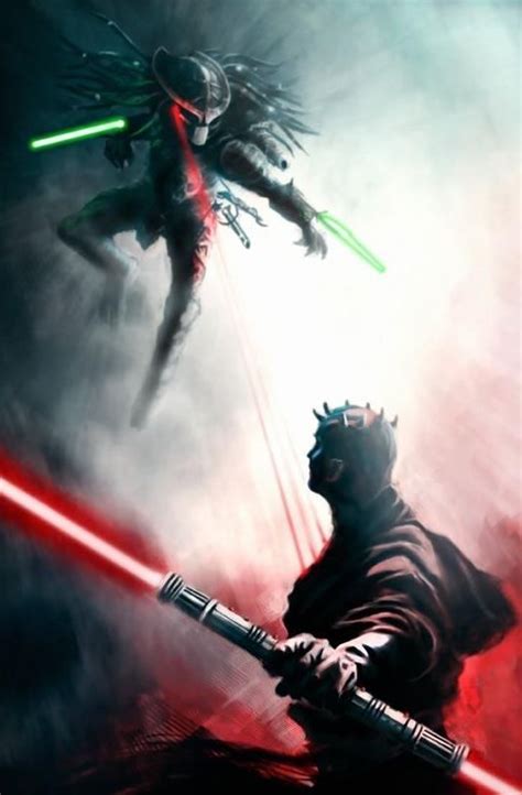 Darth Maul Vs Predator Star Wars Images Star Wars Star Wars Art