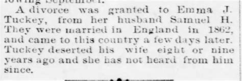 Emma Jane Tuckey Divorced Samuel Henry Tuckey ™