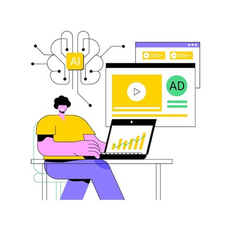 Premium Vector Aioptimized Programmatic Advertising Abstract Concept Vector Illustration