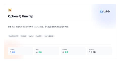掌握 rust 的 option 和 unwrap 概念 labex
