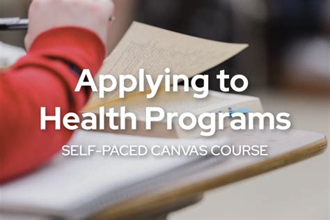 Applying To Health Professions Programs