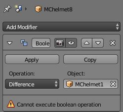 Modifiers Cannot Execute Boolean Operation Error Blender Stack Exchange