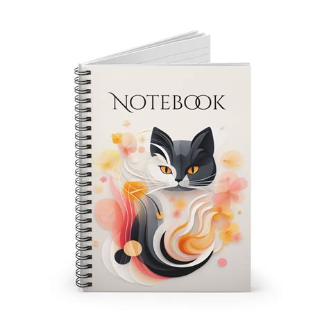 Cat Notebook Flower Notebook Cat Journal Unique Notebook Cute Cat Notebook Host T T