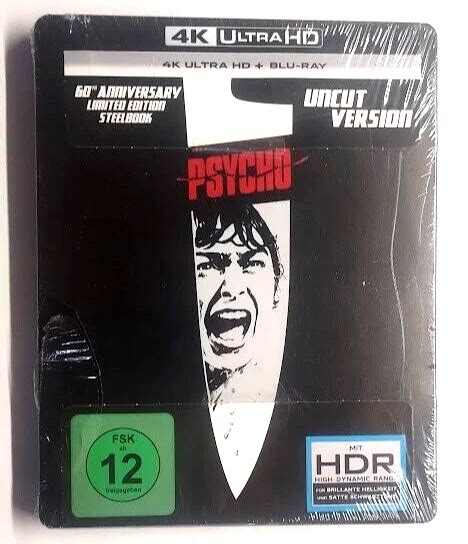 Psycho 1960 4k Uhd Blu Ray And Blu Ray Steelbookneuovp Alfred