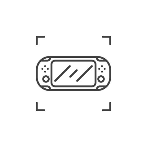 Vector Handheld Game Console Outline Vector Concept Icon 13089632 Vector Art At Vecteezy