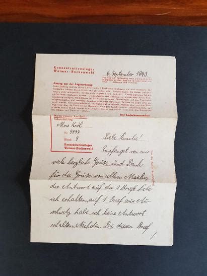 Dopis Z Kt Weimar Buchenwald 1943 Perfektní Stav Viz Foto Aukro