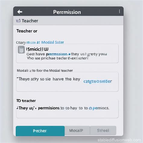 Teacher Permissions Ui Stable Diffusion Online