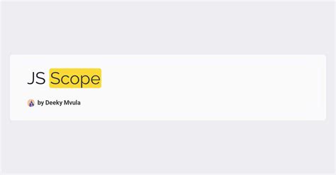 Js Scope