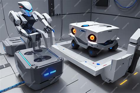 premium ai image futuristic quantum robotics lab