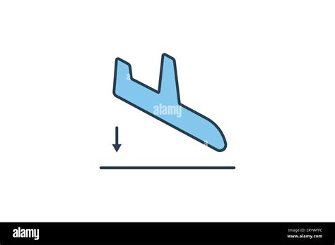 Landing Icon Airplane Icon Related To Airport Suitable For Web Site Design App User