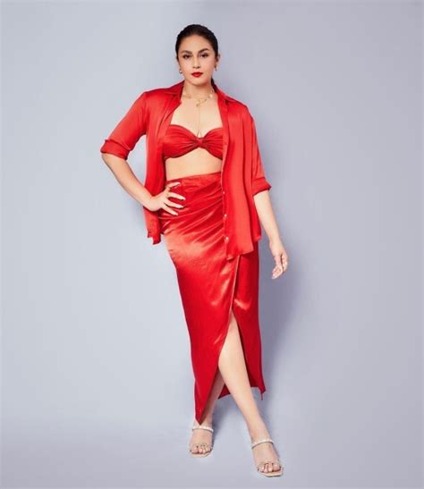 Bollywood Actress Huma Qureshi Looks Stunning In Red Dress Photos Hd