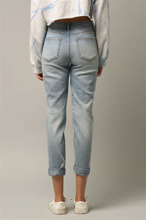 P1021m Insane Gene Wholesale High Rise Girlfriend Jeans