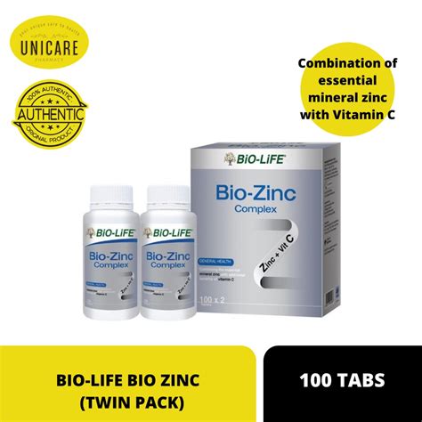 Bio Life Bio Zinc 100s Twin Pack Shopee Malaysia