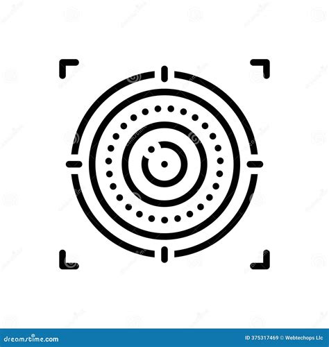 Retina Recognition Line And Glyph Icon Eye Identification And Binary