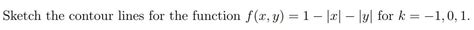 Solved Sketch The Contour Lines For The Function Chegg