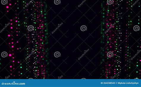 Abstract Digital Flow Particles Cyber Network Connection Background Big Data Visualization