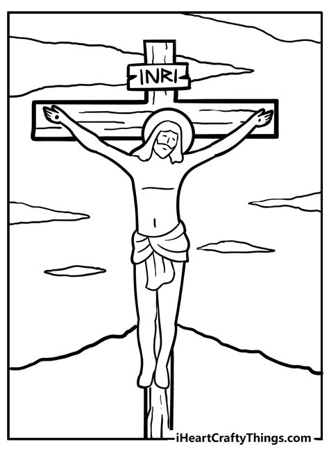 Jesus Crucifixion Coloring Pages Coloring Nation