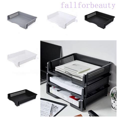 FALLFORBEAUTY Stackable File Rack Desktop Organizer File Organizer A File Storage Tray Simple