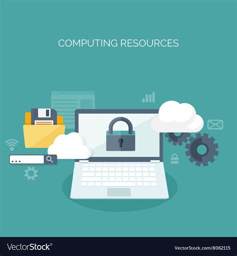 Flat Cloud Computing Royalty Free Vector Image