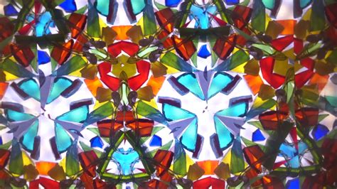 Kaleidoscope Pattern View From Inside Of An Vintage Optical Toy