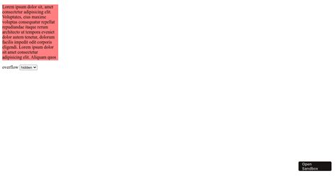 Width Height Example Height Overflow Solution Codesandbox