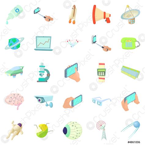 Update Icons Set Cartoon Style Stock Vector 4861036 Crushpixel
