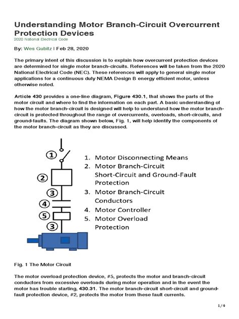 Understanding Motor Branch Ckt Opd Pdf Fuse Electrical Electric Motor