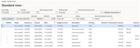 Awareness Between Ledger Settlement Parameter Before The Year End Close Finance Dynamics