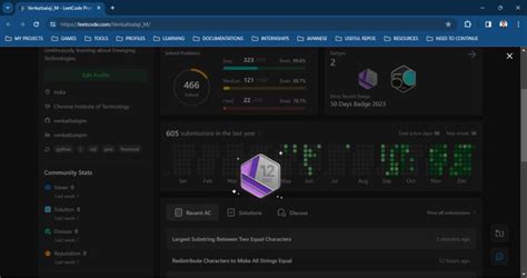 Venkatbalaji M On Linkedin Leetcodechallenge Leetcode2023 Codingjourney Badgeachievement