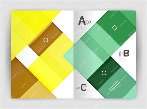 Premium Vector Business A4 Business Brochure Geometrical Template Vector Design For Workflow