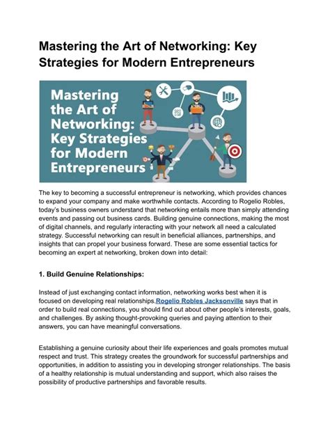 Ppt Mastering The Art Of Networking Key Strategies For Modern Entrepreneurs Powerpoint