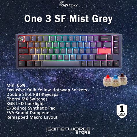 Jual Ducky ONE 3 SF Cosmic Blue Hotswap RGB Mechanical Gaming Keyboard ...