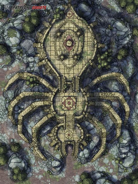 Spider Temple 30x50 Dungeondraft