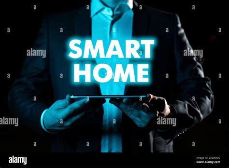 Hand Writing Sign Smart Home Business Idea Automation System Control