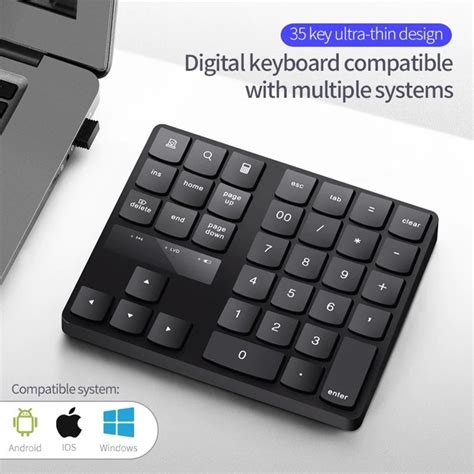 Jual Keyboard Angka Numerik Keypad Numeric Multimedia Wireless 2 4GHz 35 Buttons R57 Shopee