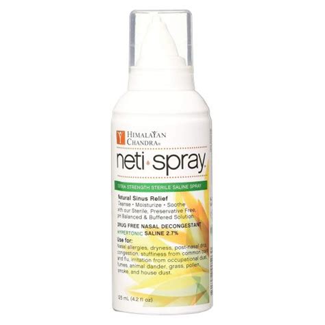 Buy Himalayan Institute Neti Spray Extra Strength Sterile Saline Spray 4 2 Oz Online At Low