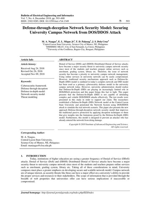 Pdf Defense Through Deception Network Security Model Securing University Campus Network From